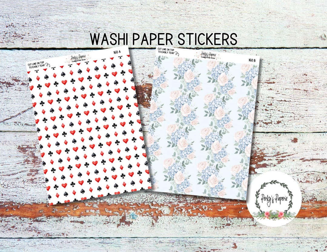 Washi Paper Tearable Stickers - Modern Wonderland Kit 160 - Etsy
