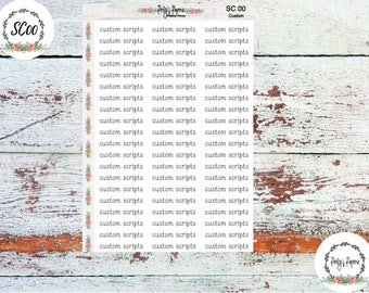 Custom Name Stickers Planner and Journal Sticker Set Handwritten Script ...