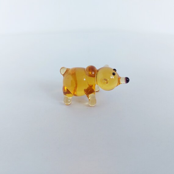 Mini Glass Bear Mini Glass Animals Murano Glass Bear - Etsy