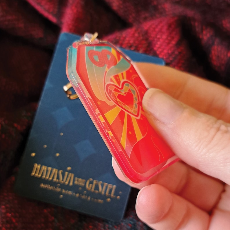 Omamori Charm love Omamori Charm Heart and Flames Keychain - Etsy