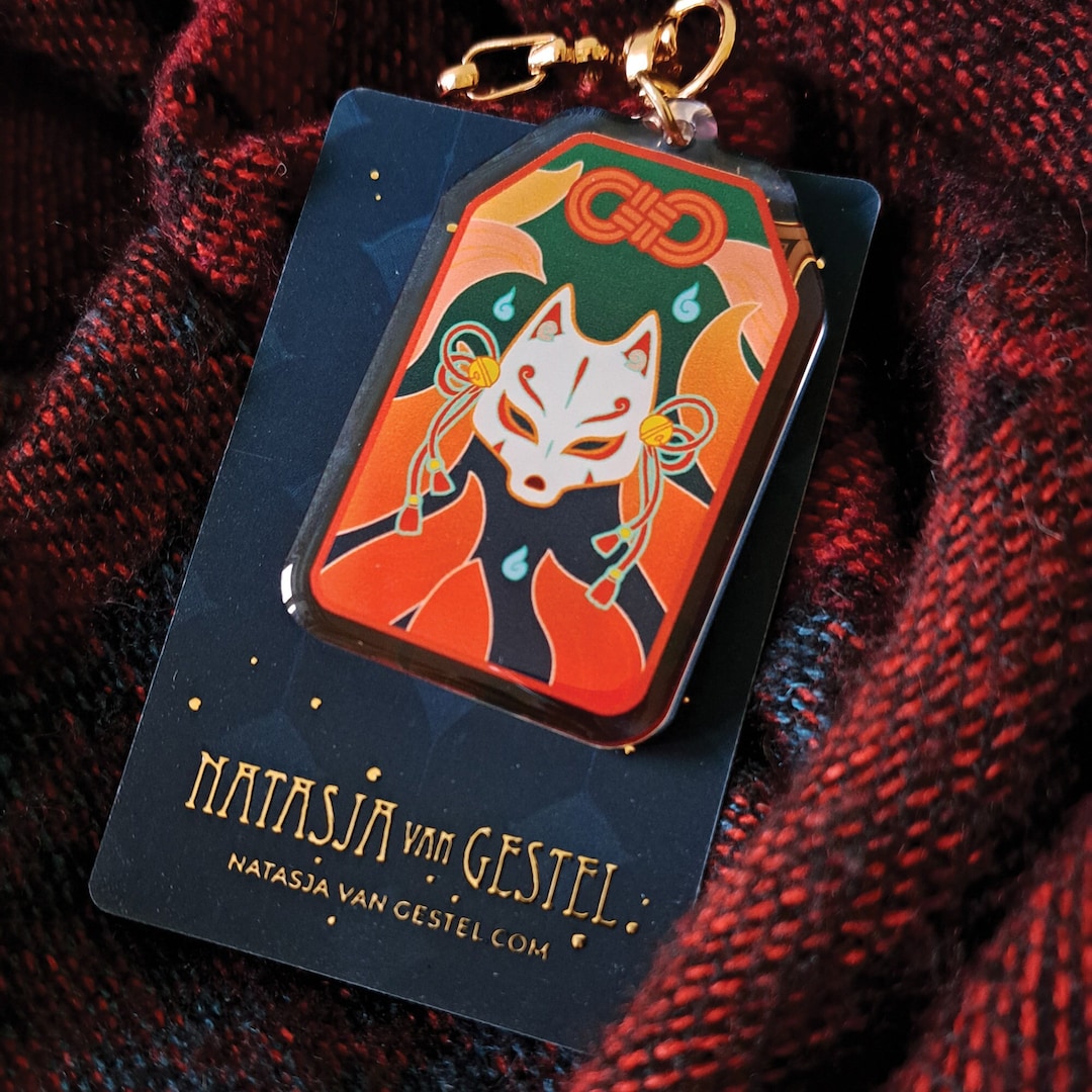 Omamori Charm "protection From Evil" - Omamori Charm - Kitsune Fox Mask ...
