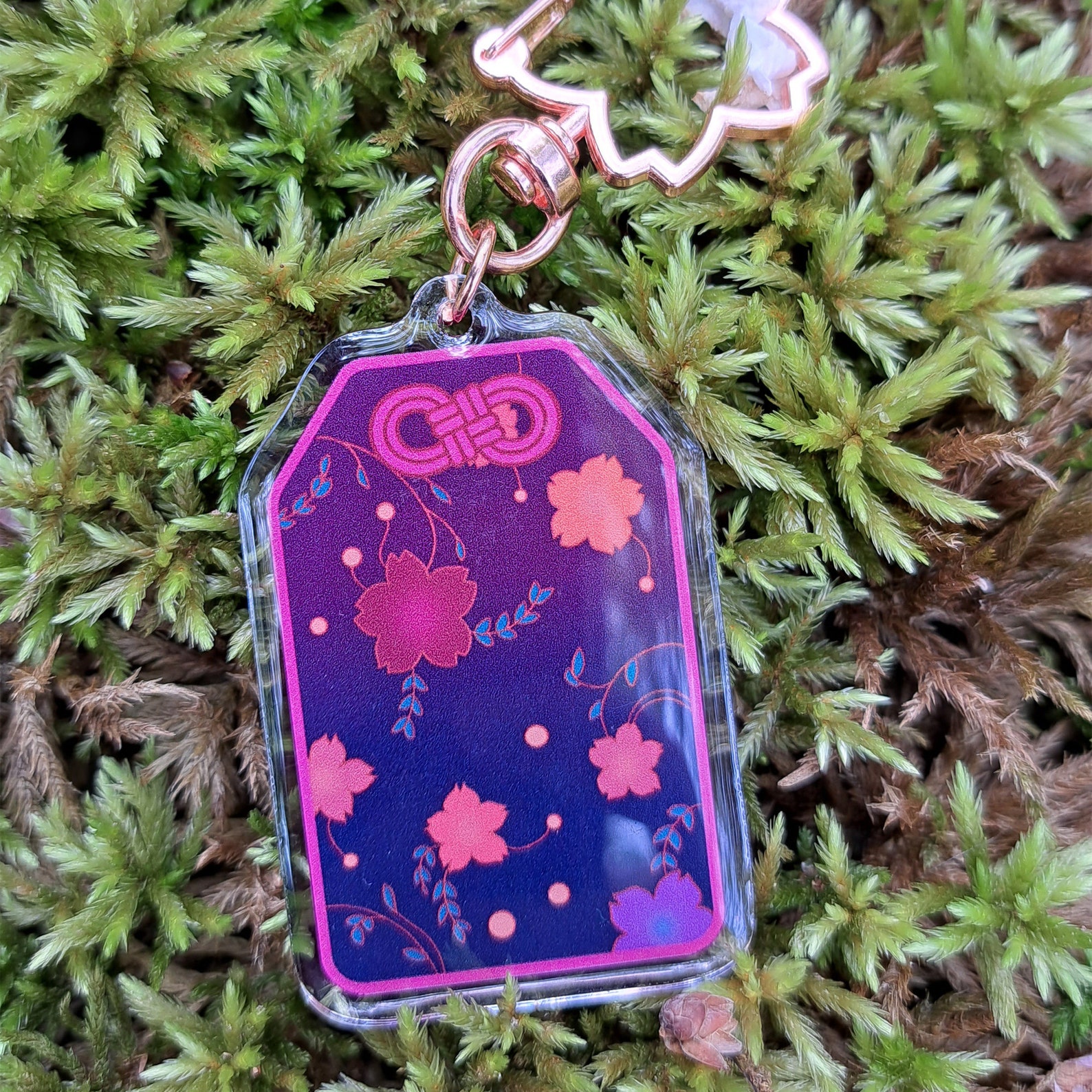 Omamori Charm happiness Omamori Charm Kimono Flower Design Keychain - Etsy