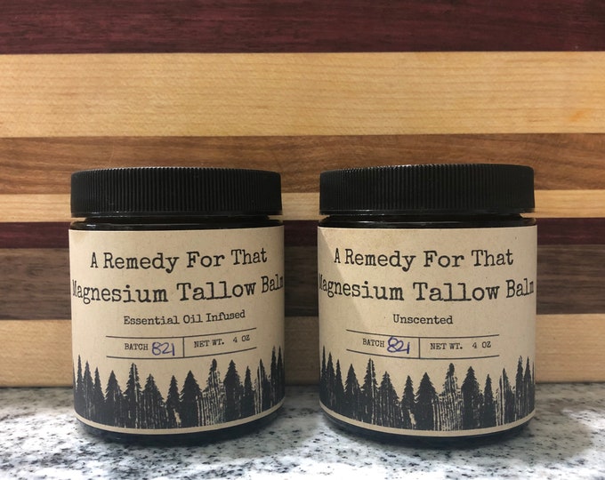 Whipped Tallow Magnesium Balm|face Balm|body Balm|grass-fed Tallow Balm ...
