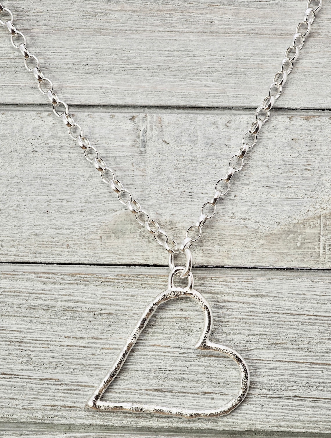 Chunky Silver Heart Pendant Silver Heart Necklace Sterling | Etsy Australia