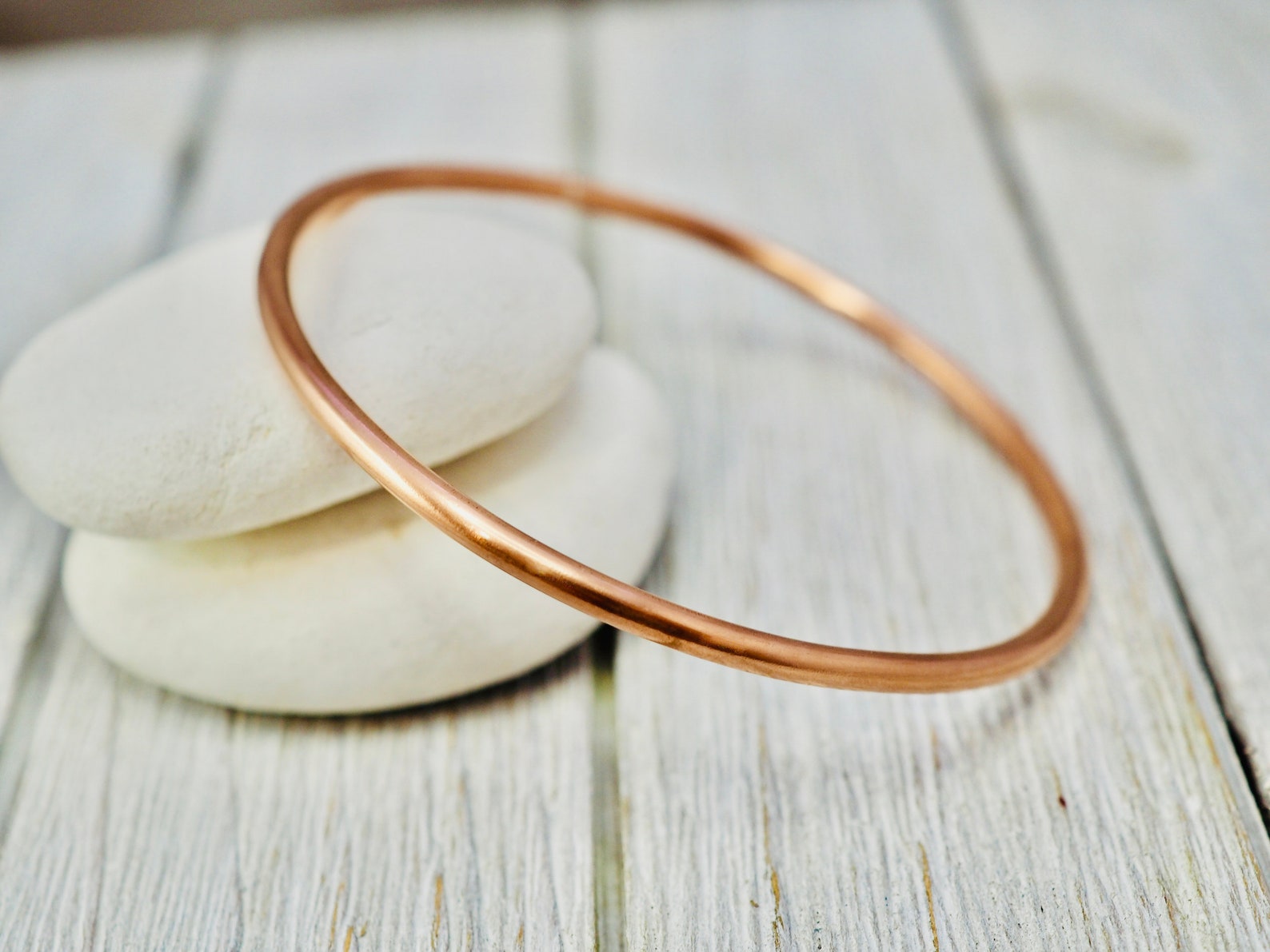 Round Copper Bangle Stackable Copper Bangle Handmade - Etsy Australia
