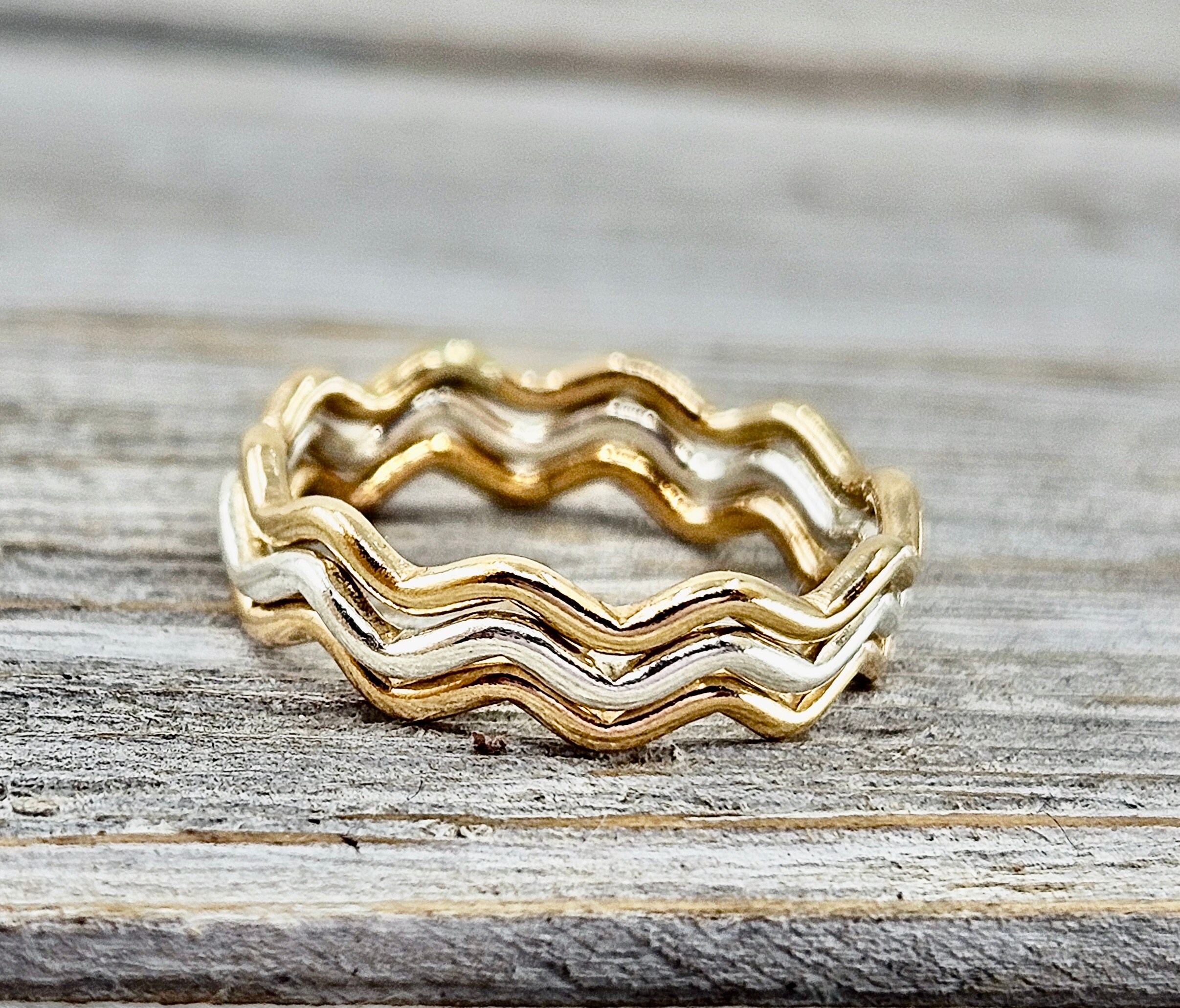Wavy Ring | Skinny Ring | Stacker Ring | Silver Ring | Gold-fill Ring ...
