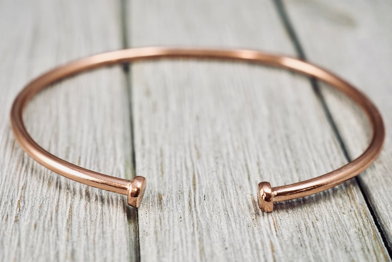 Pure Copper Open Bangle Mens Copper Bangle Stackable - Etsy