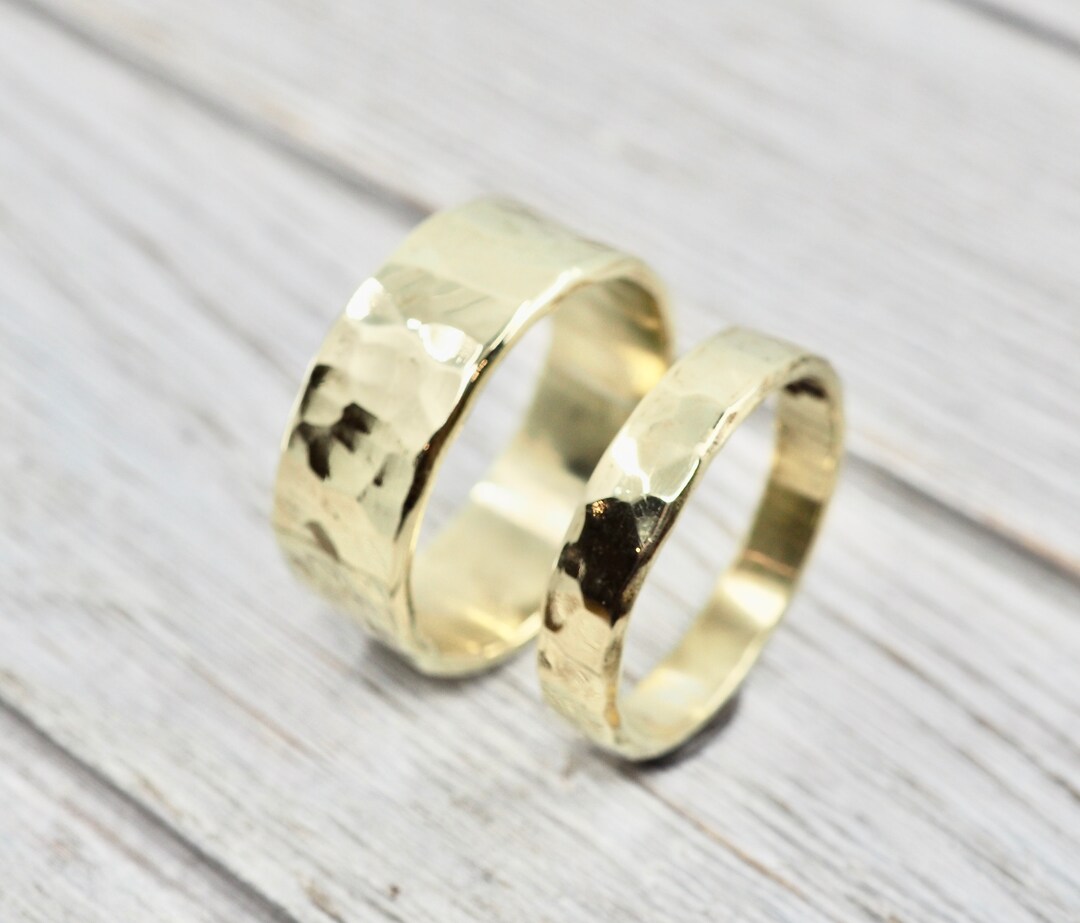 Brass Wedding Rings | Mr and Mrs Rings | His and Her Rings | Handmade ...