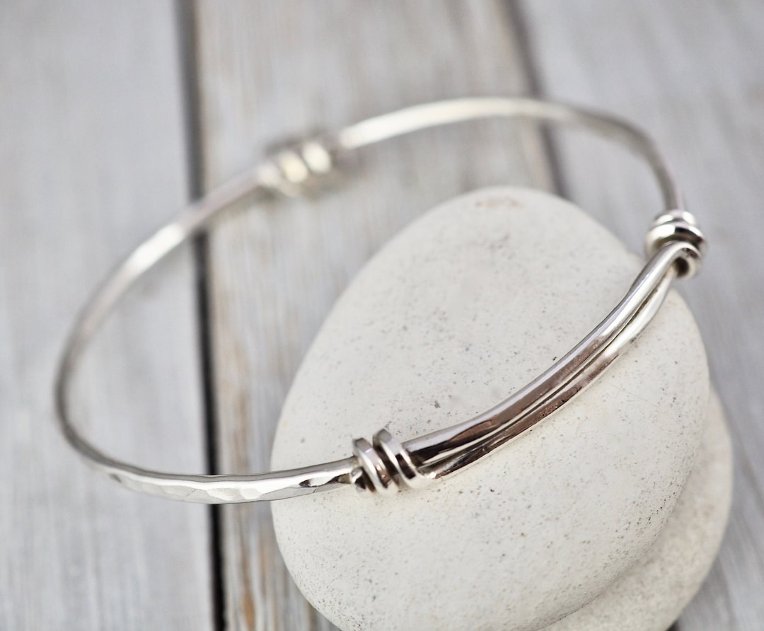 Silver Bangle | Silver Wrap Bangle | Solid Sterling Silver Bangle ...
