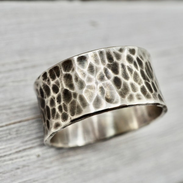 Oxidized Silver Ring - Etsy