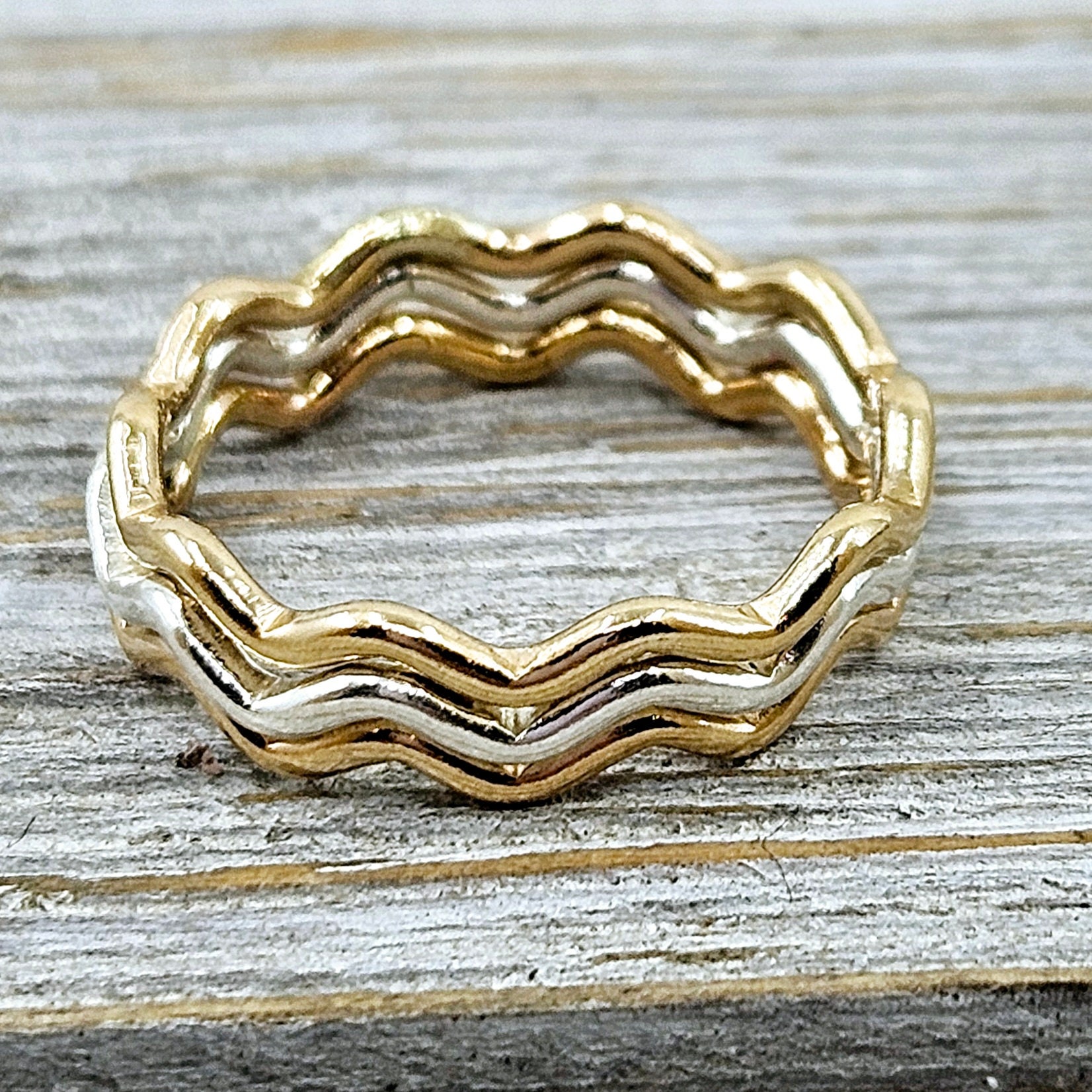 Wavy Ring | Skinny Ring | Stacker Ring | Silver Ring | Gold-fill Ring ...