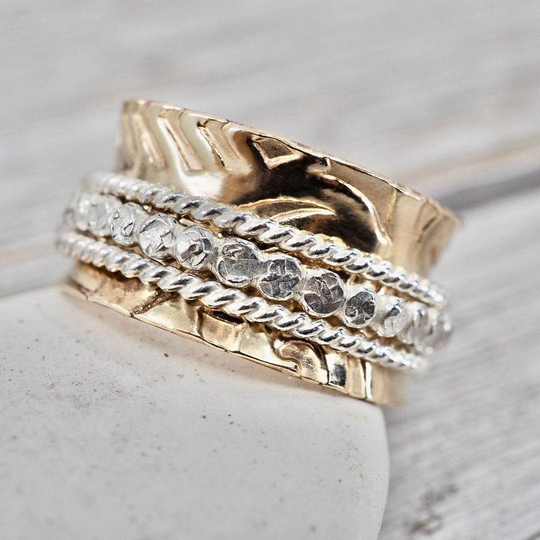 Gold Spinner | 14K Gold-fill Spinner With Sterling Silver Rings ...