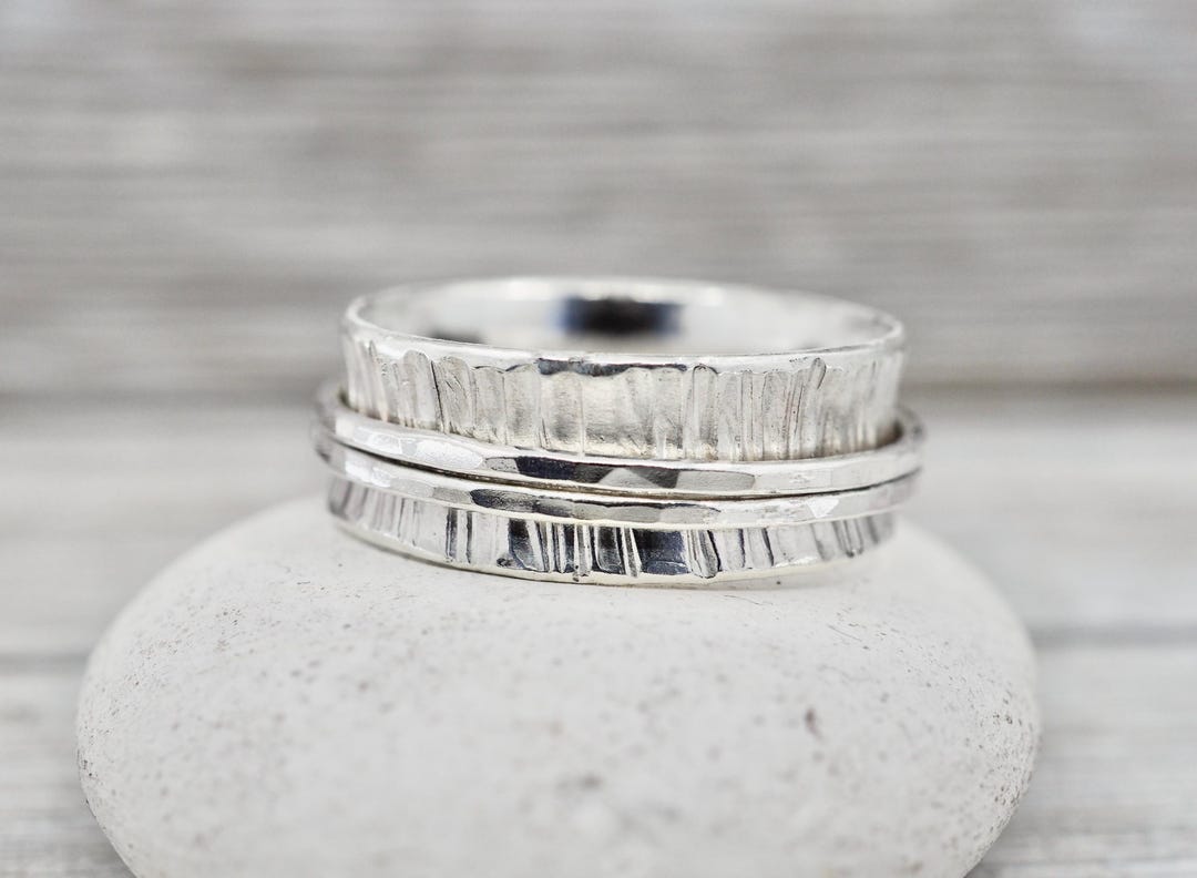 Silver Spinner | Spinner Ring | Sterling Silver Ring | Fidget Ring ...