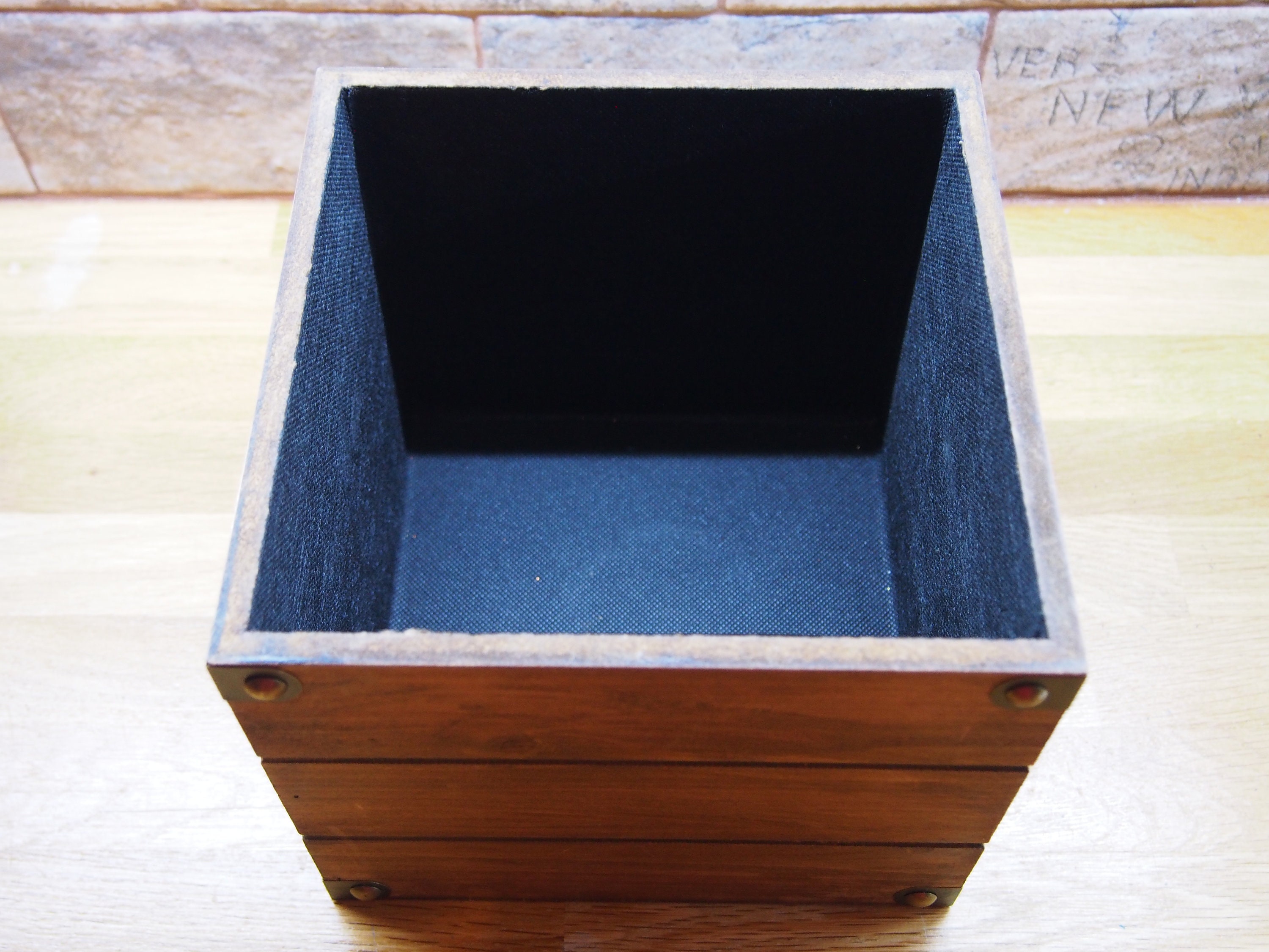 Vintage Brown Wood Box, Storage Wooden Box, Vintage Decoration, Wooden ...