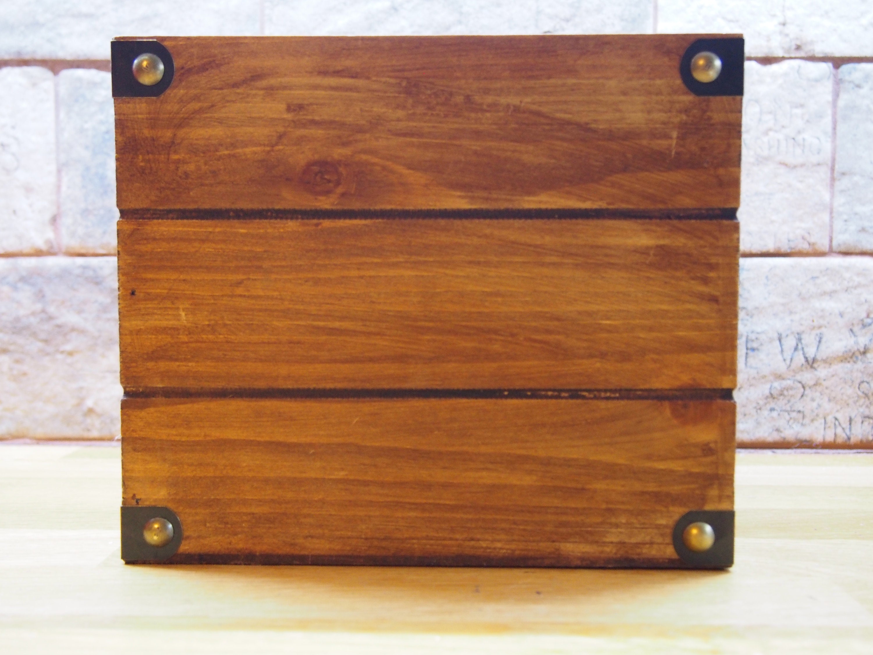 Vintage Brown Wood Box, Storage Wooden Box, Vintage Decoration, Wooden ...