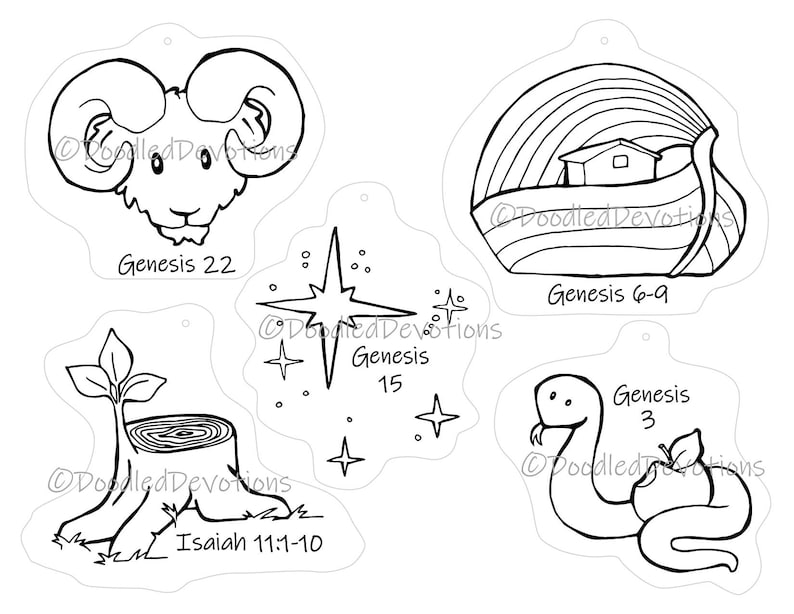 Printable Jesse Tree Ornaments - Etsy