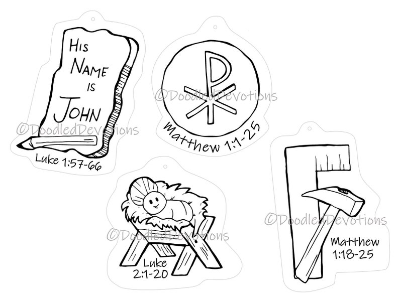 Printable Jesse Tree Ornaments - Etsy