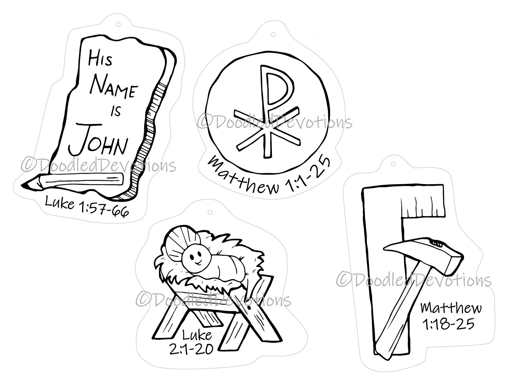 Printable Jesse Tree Ornaments - Etsy