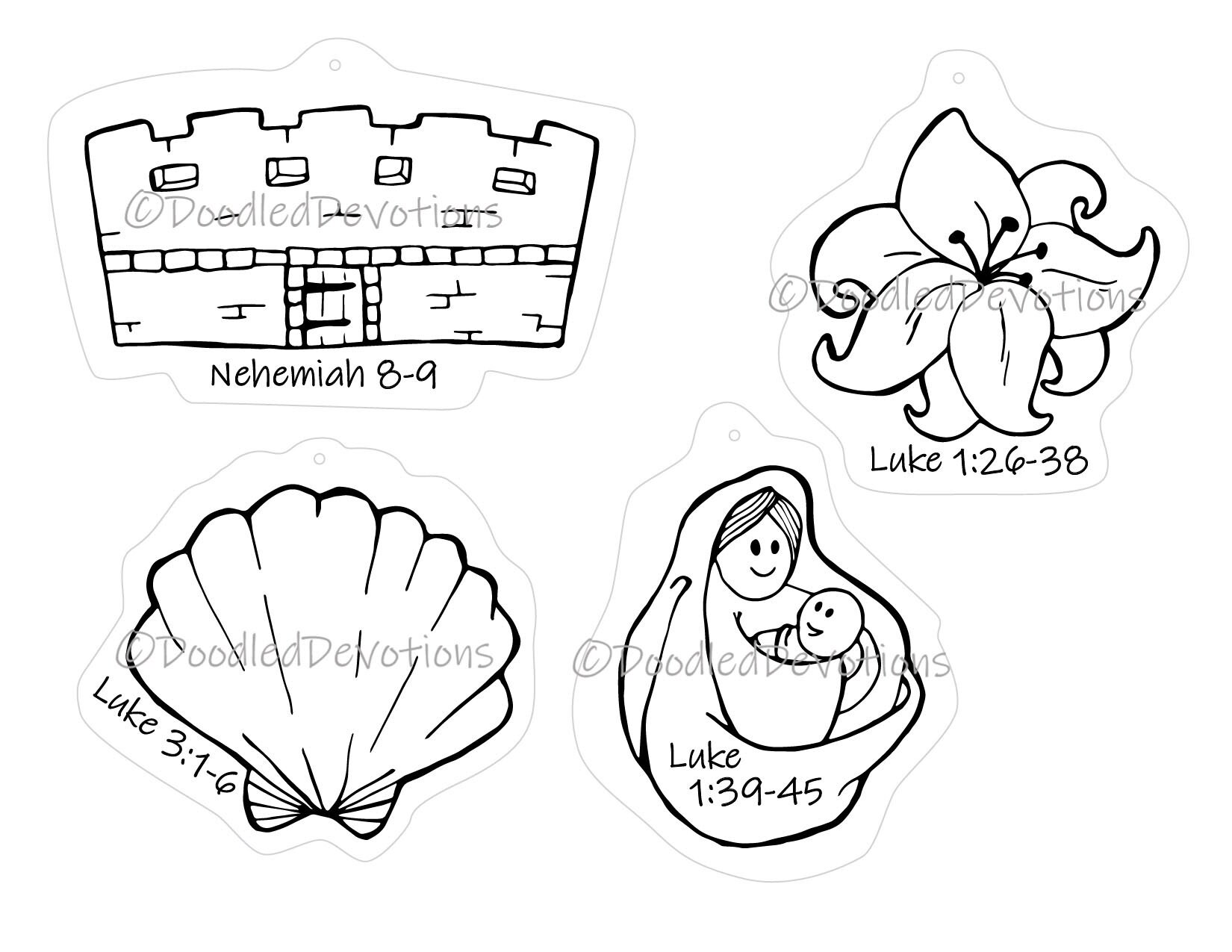 Printable Jesse Tree Ornaments - Etsy