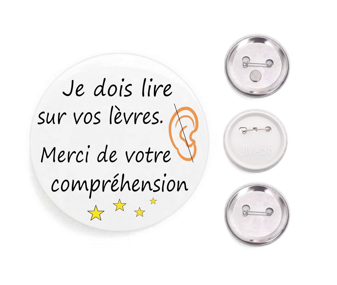 Hearing Impaired Badge, Large Deaf Badge, Deaf Assistance Aid - Etsy