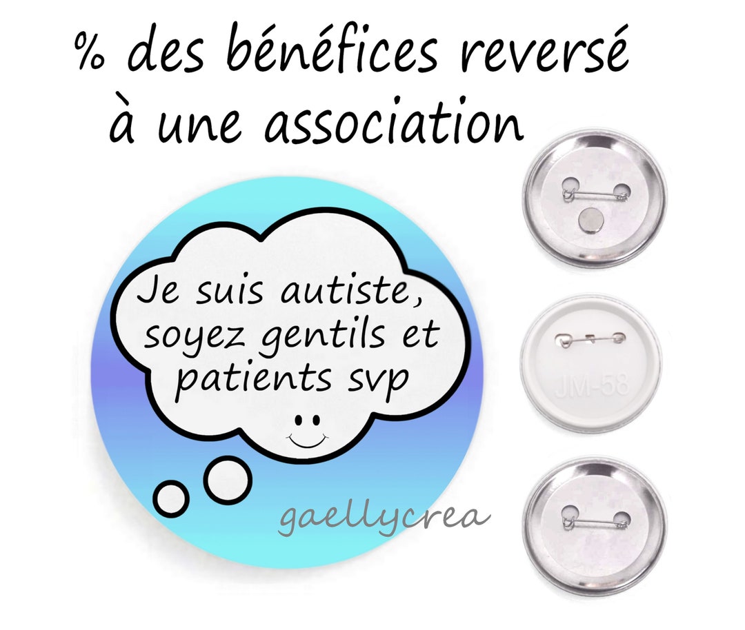 I Am Autistic Badge, Autism Accessory, Magnetic Badge - Etsy