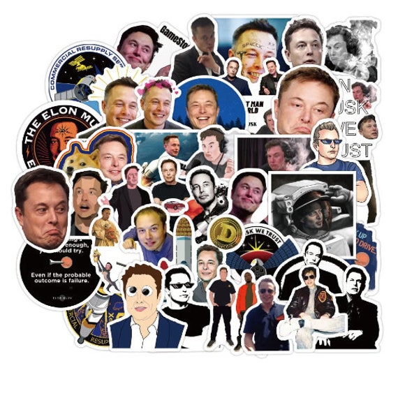 100pcs Elon Musk Sticker Pack Spacex Tesla Dogecoin Laptop | Etsy