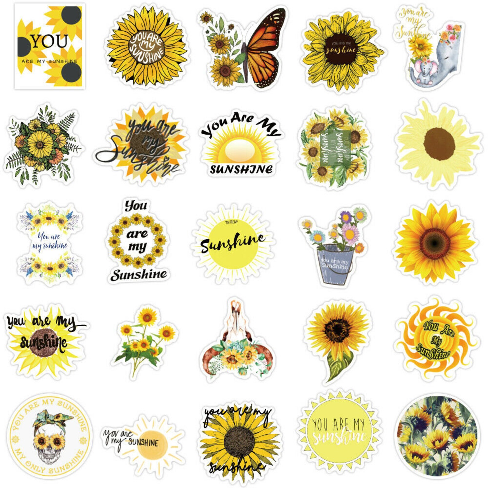 50pcs Yellow VSCO Cute Aesthetic Stickers Pack for Laptop | Etsy