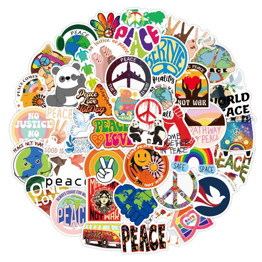 50pcs Hippy Hippie Stickers Pack Peace and Love Camper Van VW - Etsy UK