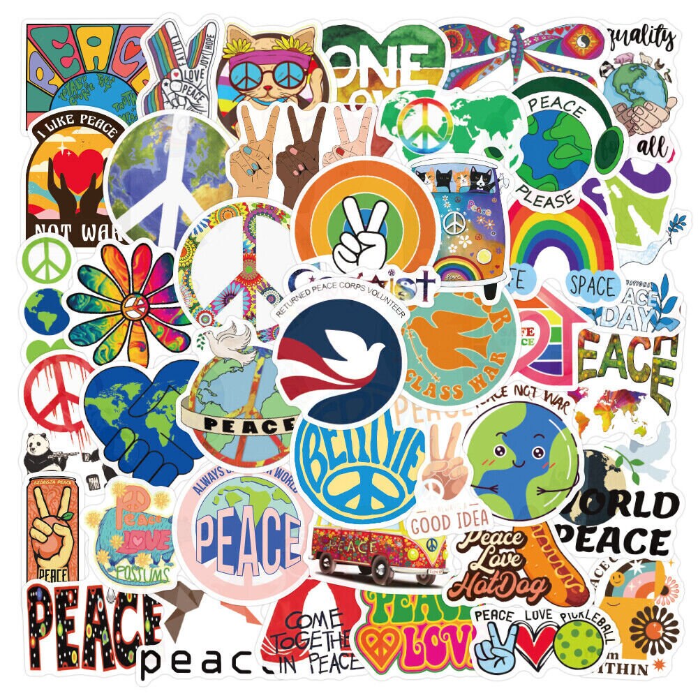 50pcs Hippy Hippie Stickers Pack Peace and Love Camper Van VW - Etsy UK