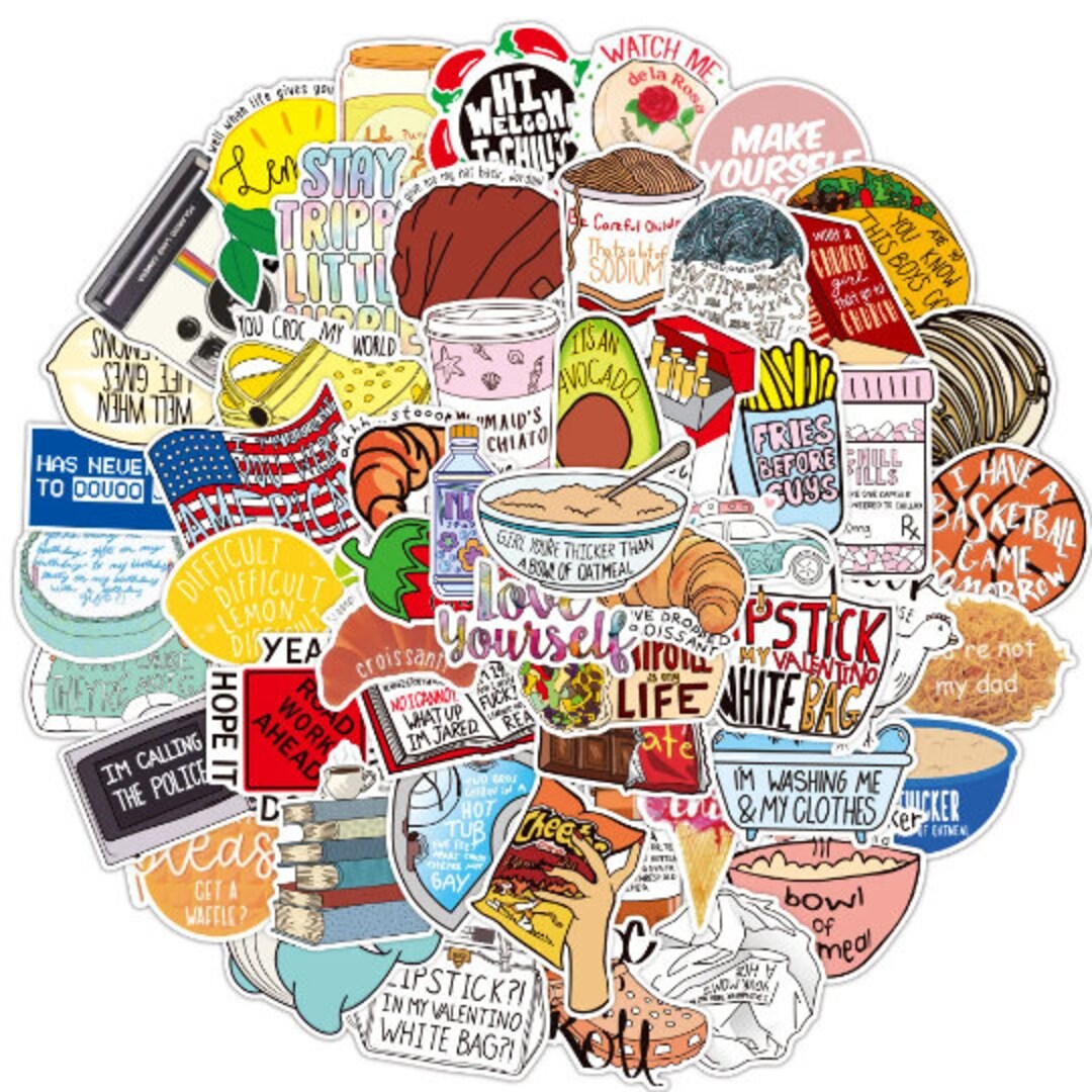 100pcs VSCO Cute Aesthetic Stickers for Laptop Luggage Decal Removable ...