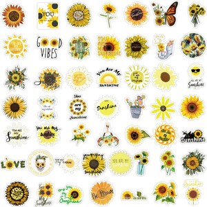 50pcs Yellow VSCO Cute Aesthetic Stickers Pack for Laptop Luggage Decal ...