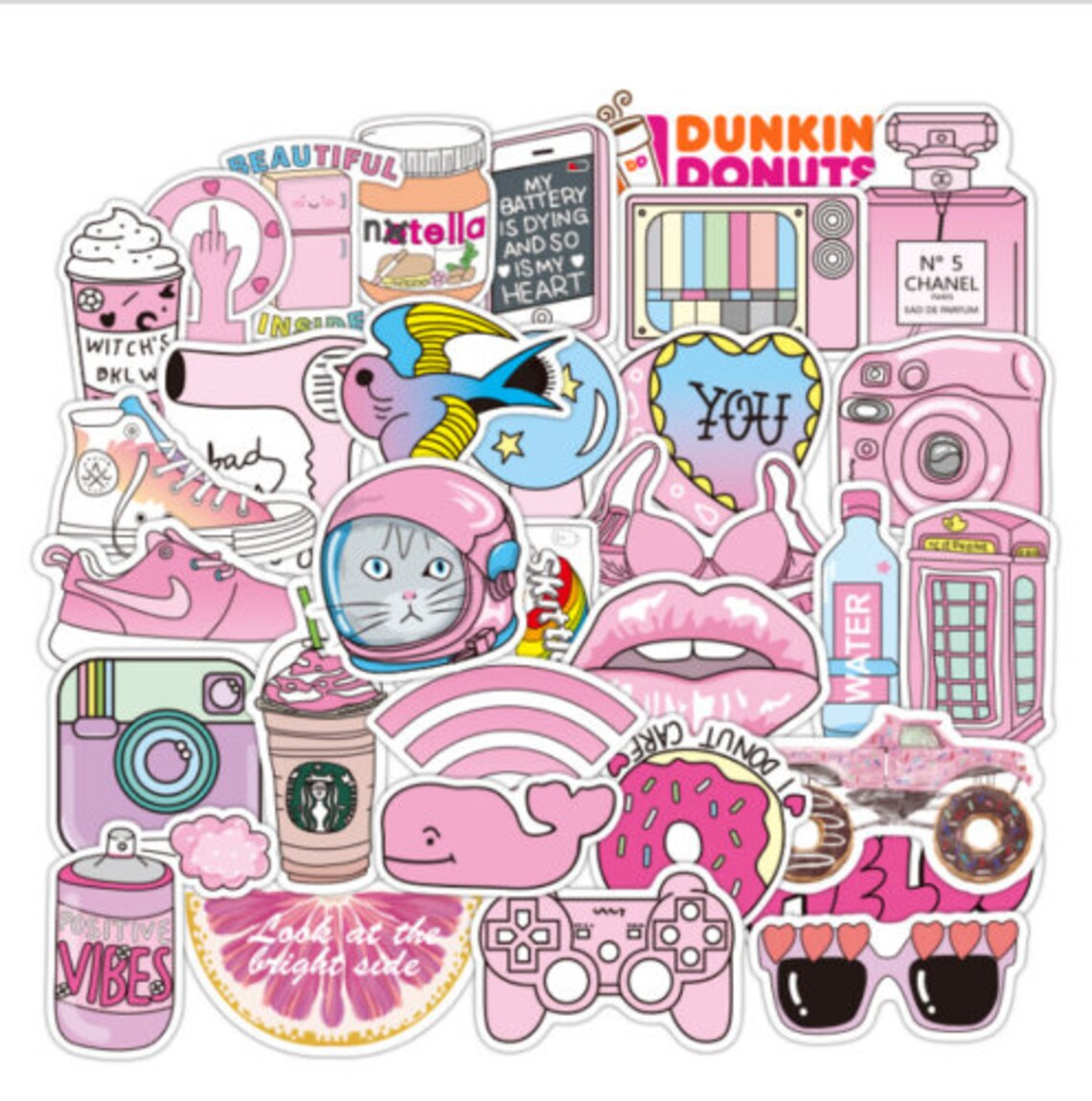 52pcs VSCO Stickers Cute Vinyl Bomb Pack Graffiti Laptop - Etsy UK