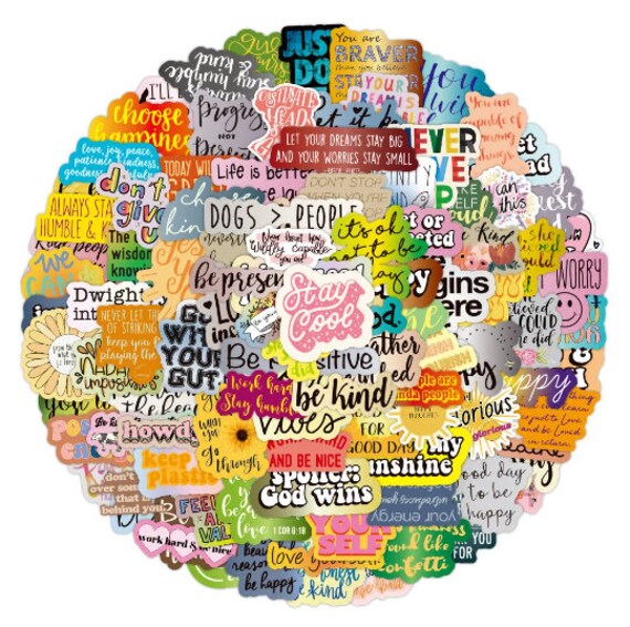 100pcs Motivational Inspirational Quote Stickers Encouragement - Etsy