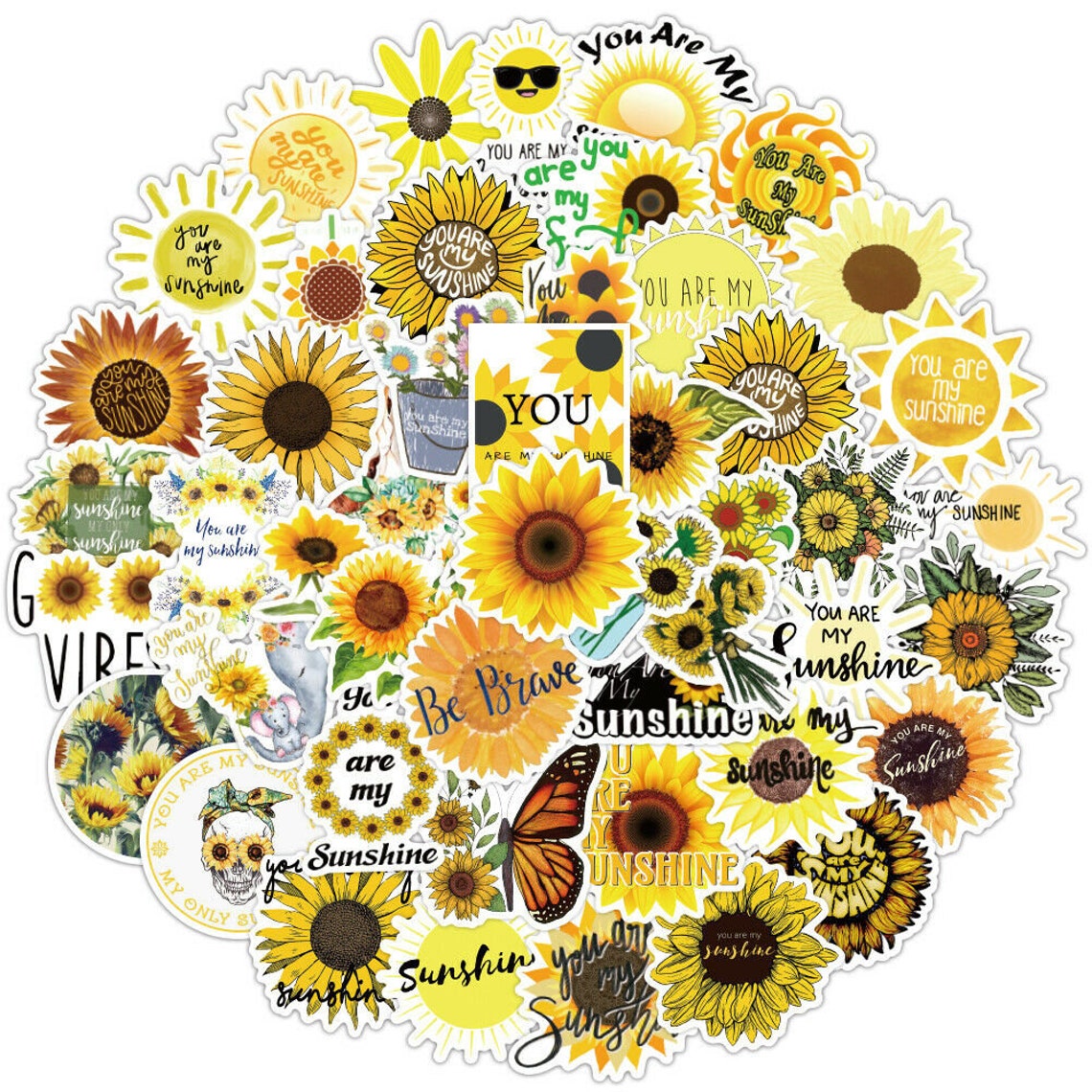 50pcs Yellow VSCO Cute Aesthetic Stickers Pack for Laptop | Etsy