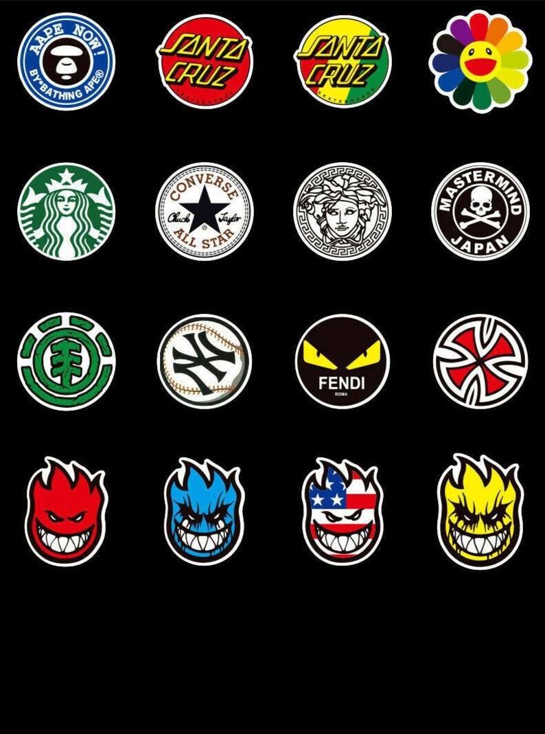 101pcs Hypebeast Brand Logo Stickers Pack Graffiti Vinyl Decal | Etsy