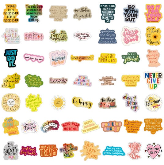 100pcs Motivational Inspirational Quote Stickers Encouragement - Etsy