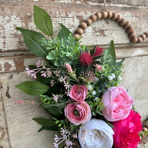 Heart Shape Beaded Wreath, Boho Valentine's Day Wreath, Valentine Heart ...