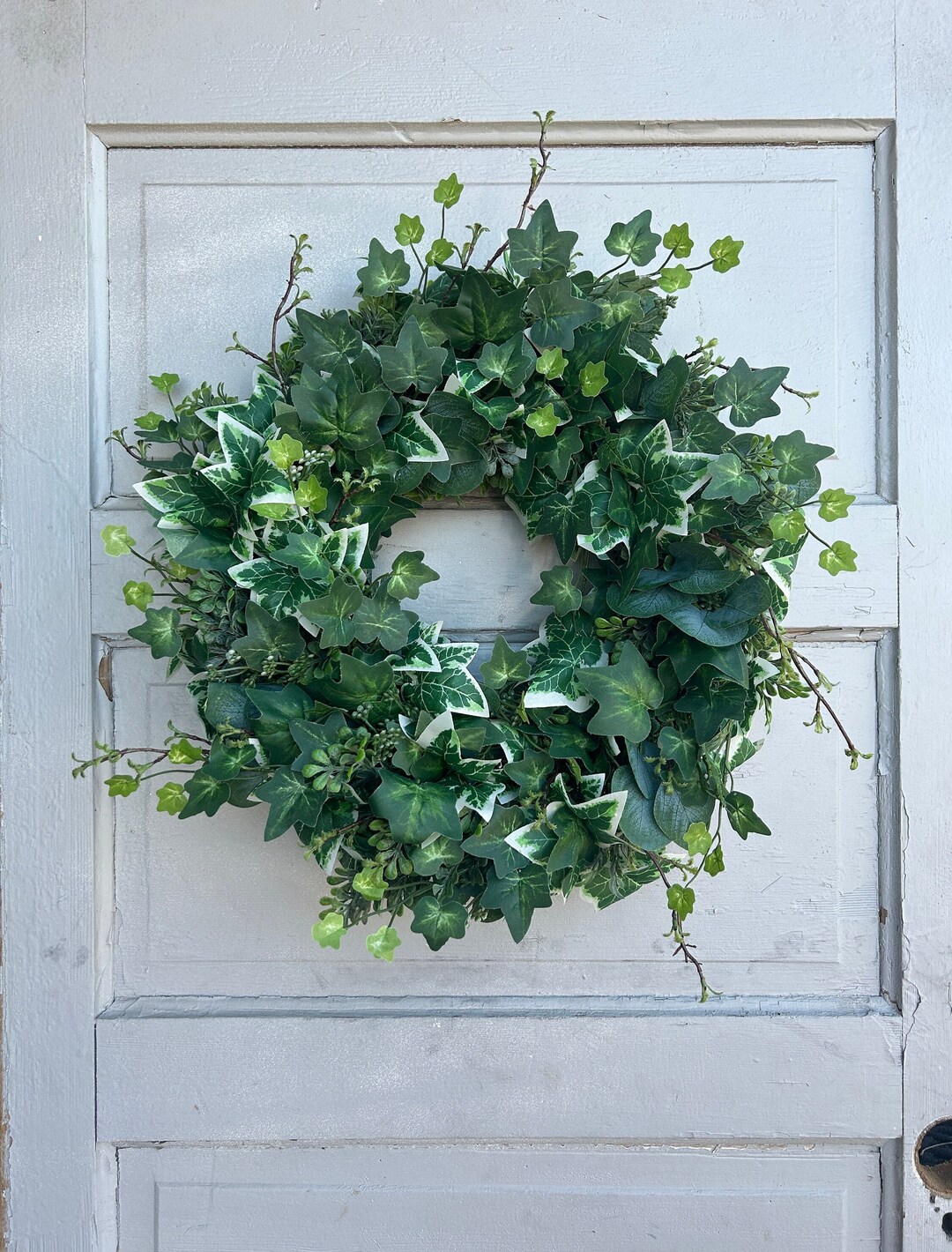 Faux English Ivy Wreath for Front Door, Greenery Wreath, Everyday ...