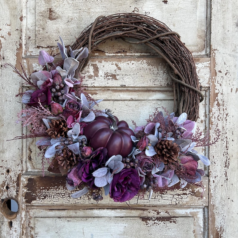 Purple Fall Wreath - Etsy