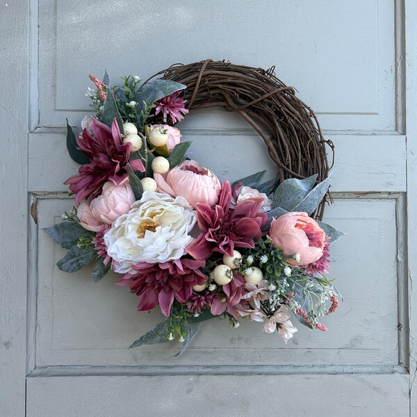 Pink Wreath - Etsy