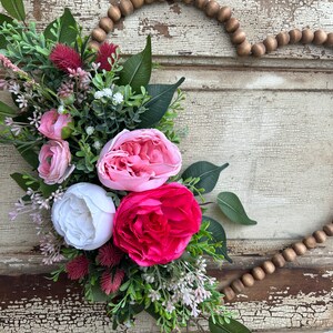 Heart Shape Beaded Wreath, Boho Valentine's Day Wreath, Valentine Heart ...