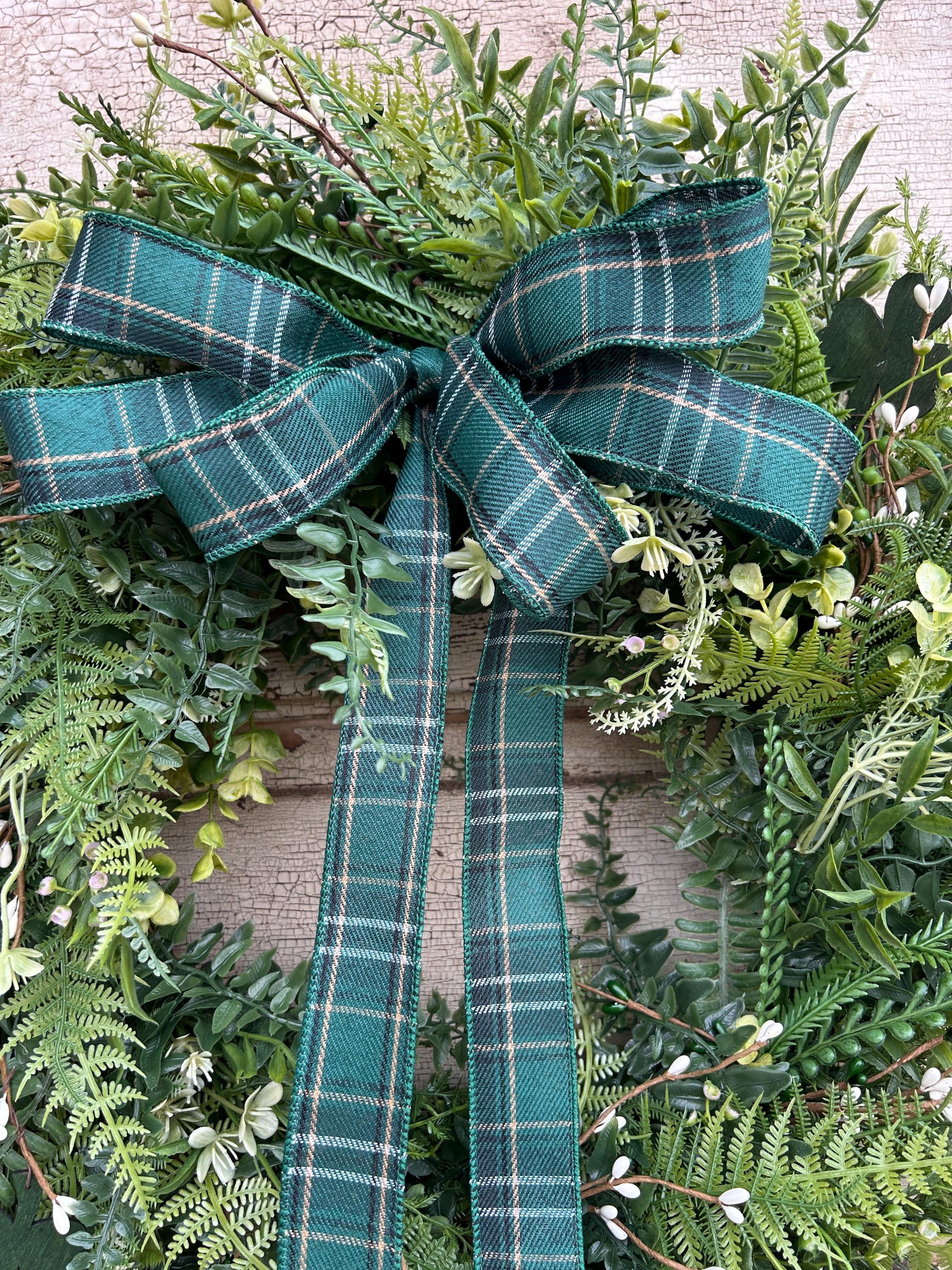 Green Wreath for March, St. Patrick's Day Greenery Wreath, Saint ...