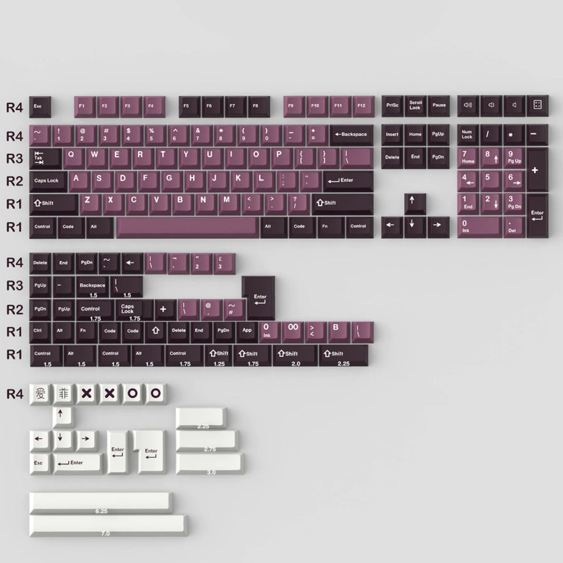 GMK Bingsu Inspired Replica Cherry Profile Pink Keycaps Set | Etsy