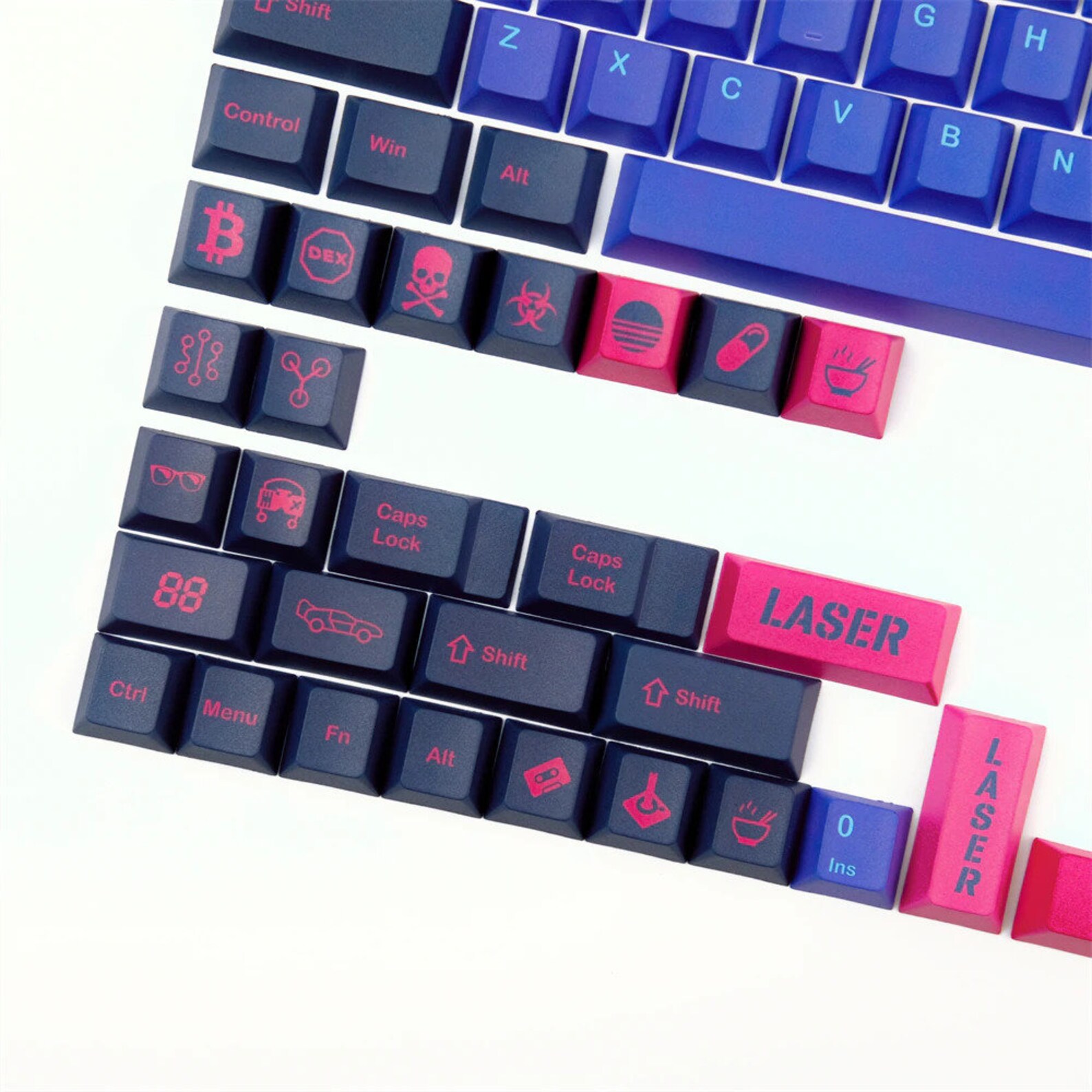 GMK Laser Replica Inspired MX Cyberpunk Neon Theme Keycap Set - Etsy