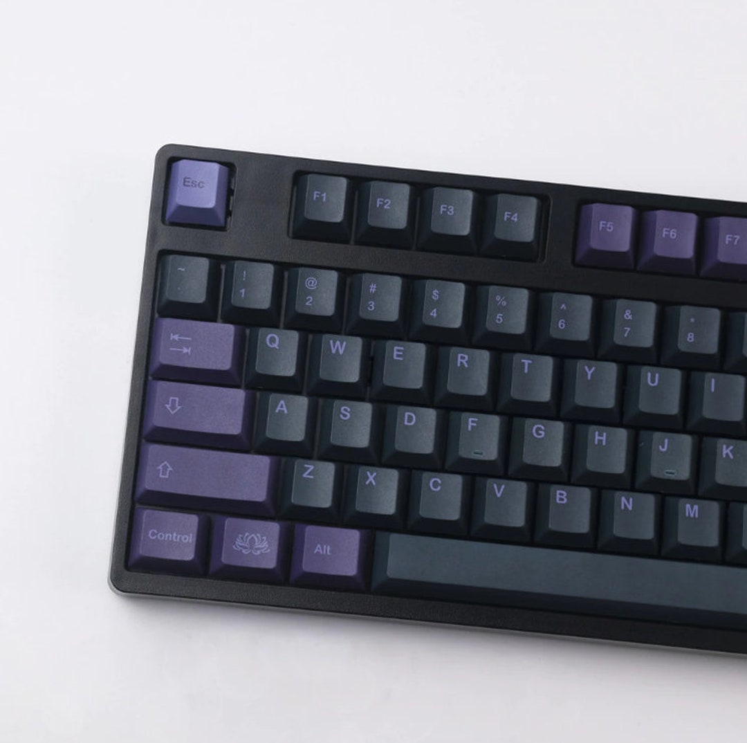 Replica Inspired GMK Black Lotus Cherry Profile ABS Double Shot Black ...