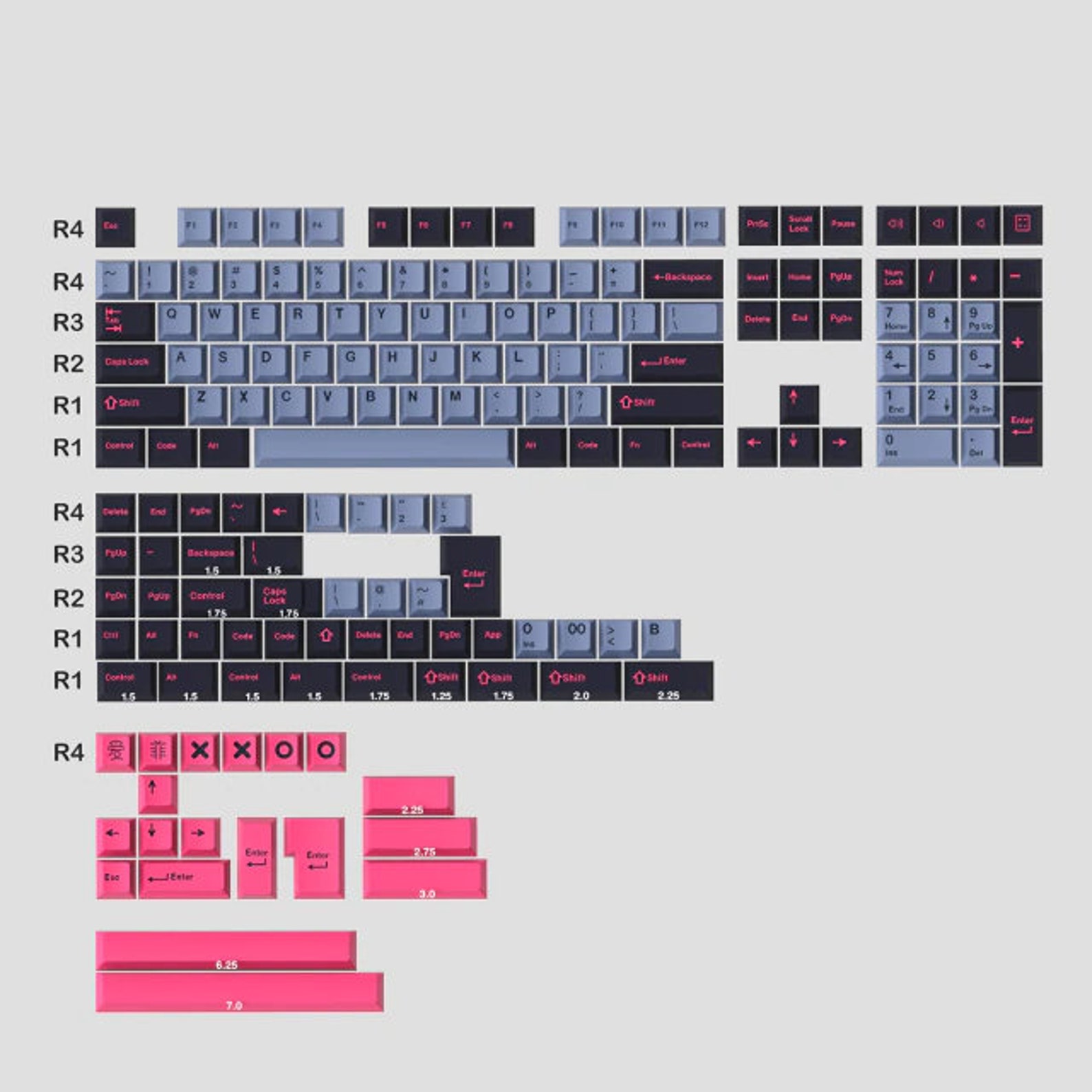 GMK 8008 Inspired MX Keycap Set for Mechanical Keyboards - Etsy
