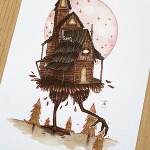 BABA YAGA - INKTOBER // Illustration A5 148 X 210 Mm // Decoration ...
