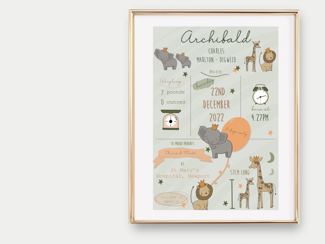 Milestone Poster, Day You Were Born Poster - Etsy