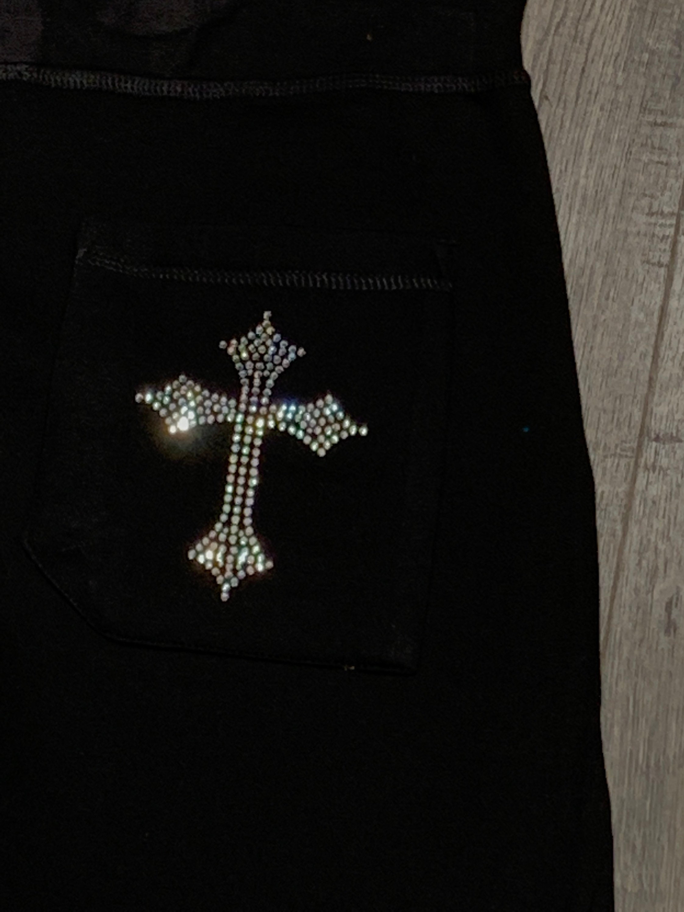 6 Cross Clear Rhinestones Joggers. - Etsy