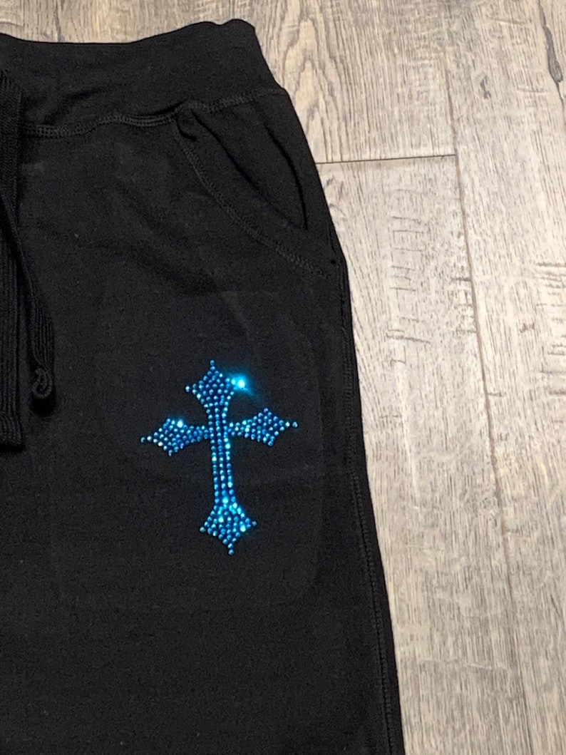 Cross Rhinestone Joggers. - Etsy